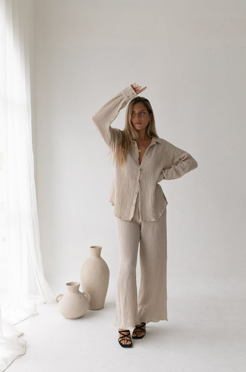 AKURA │ Eco Conscious Loungewear Set in Organic Cotton,Sand – Akurathelabel